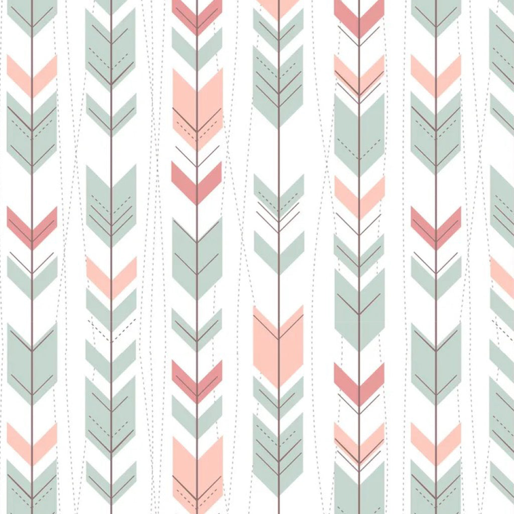 Mint And Pink Chevron Wallpaper